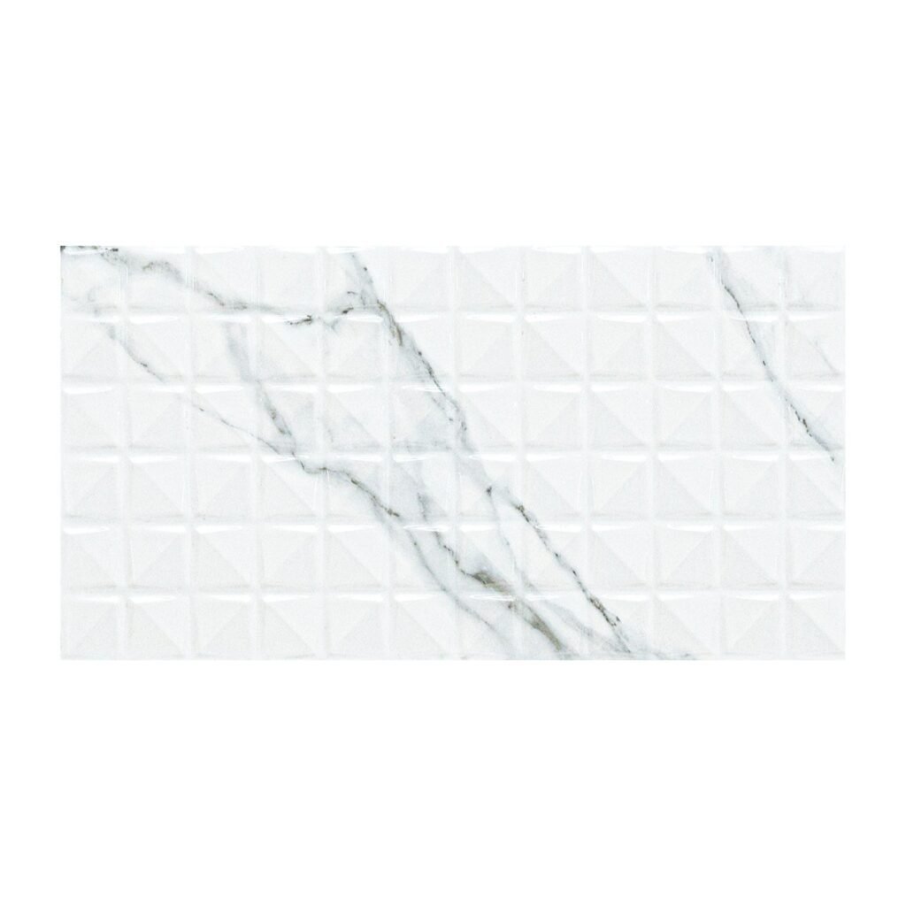 DYMO STATUARY CHEX WHITE 12X24 GLOSSY